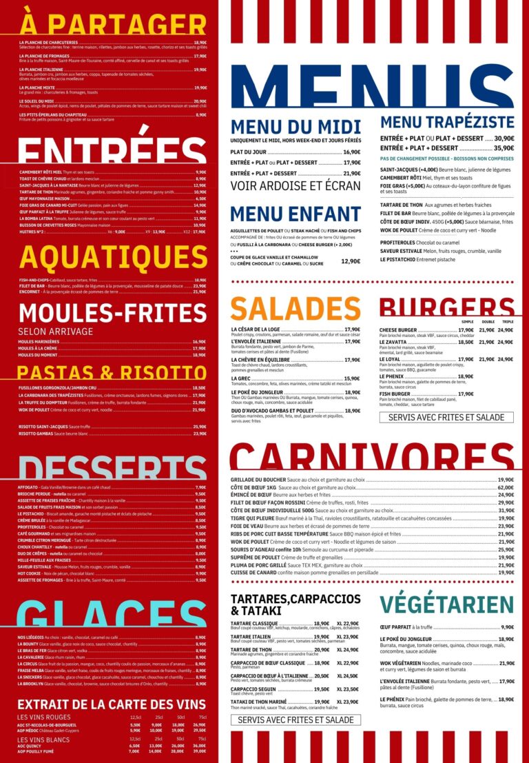 Menu – Circus
